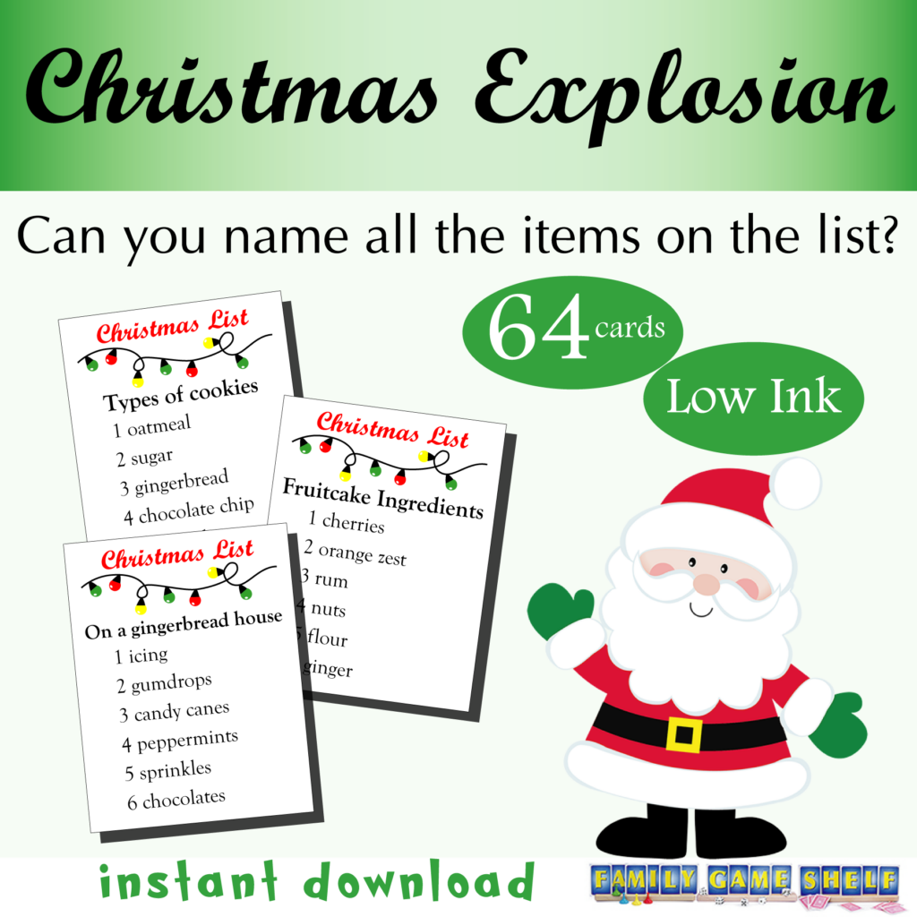 Christmas No-No Word Game – Family Game Shelf Shop