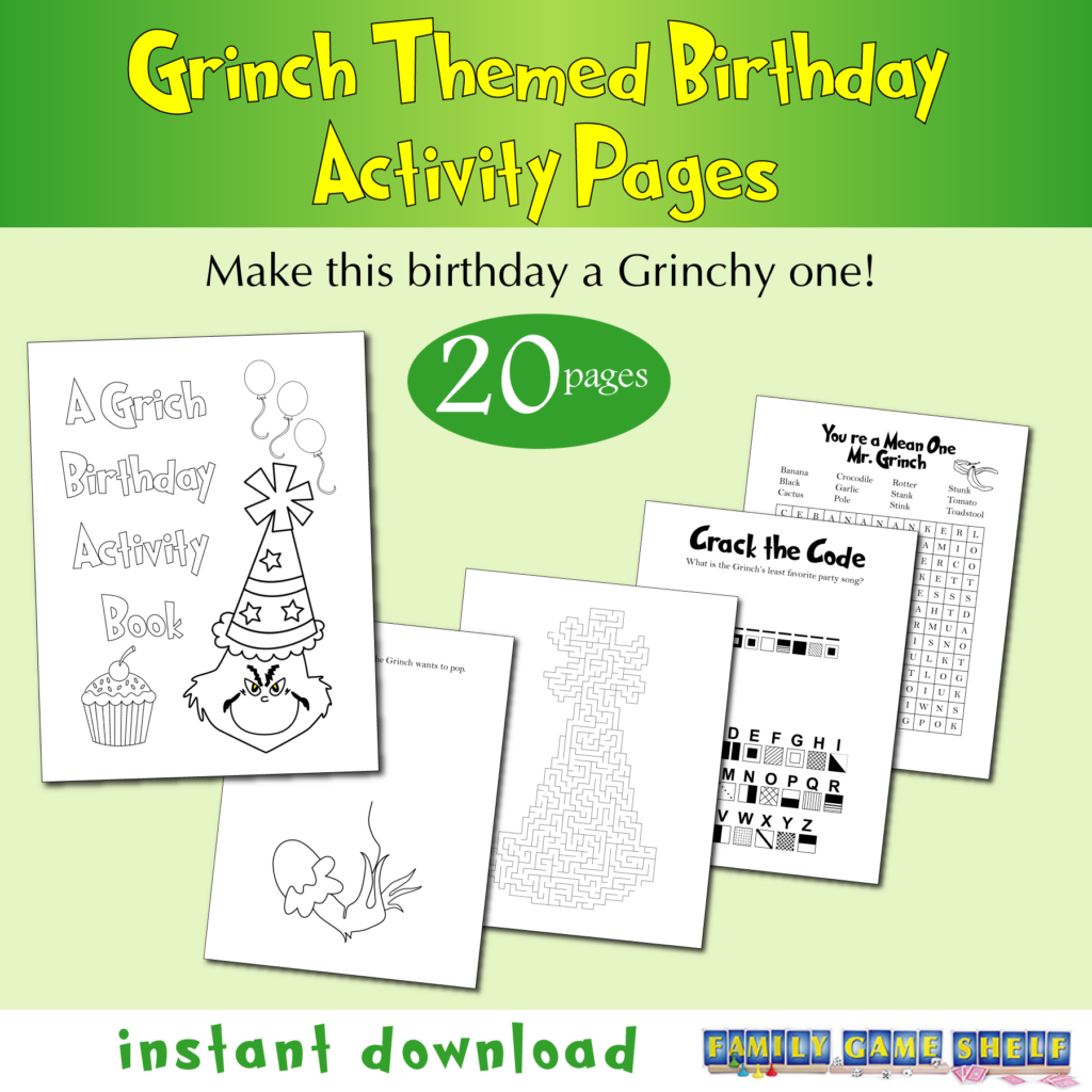 Activity Sheets/Books – Family Game Shelf Shop