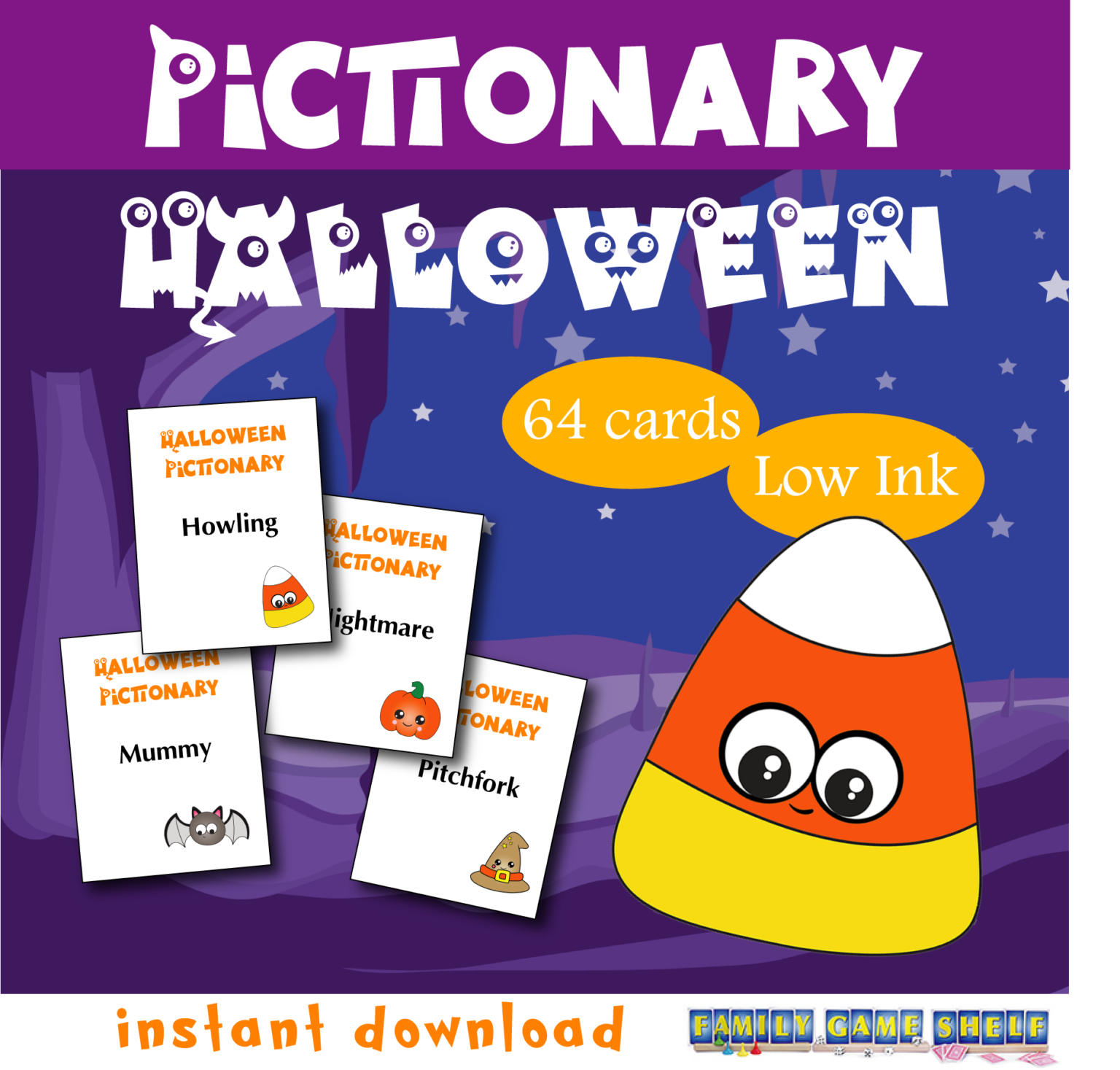 Halloween Pictionary Words – Family Game Shelf Shop