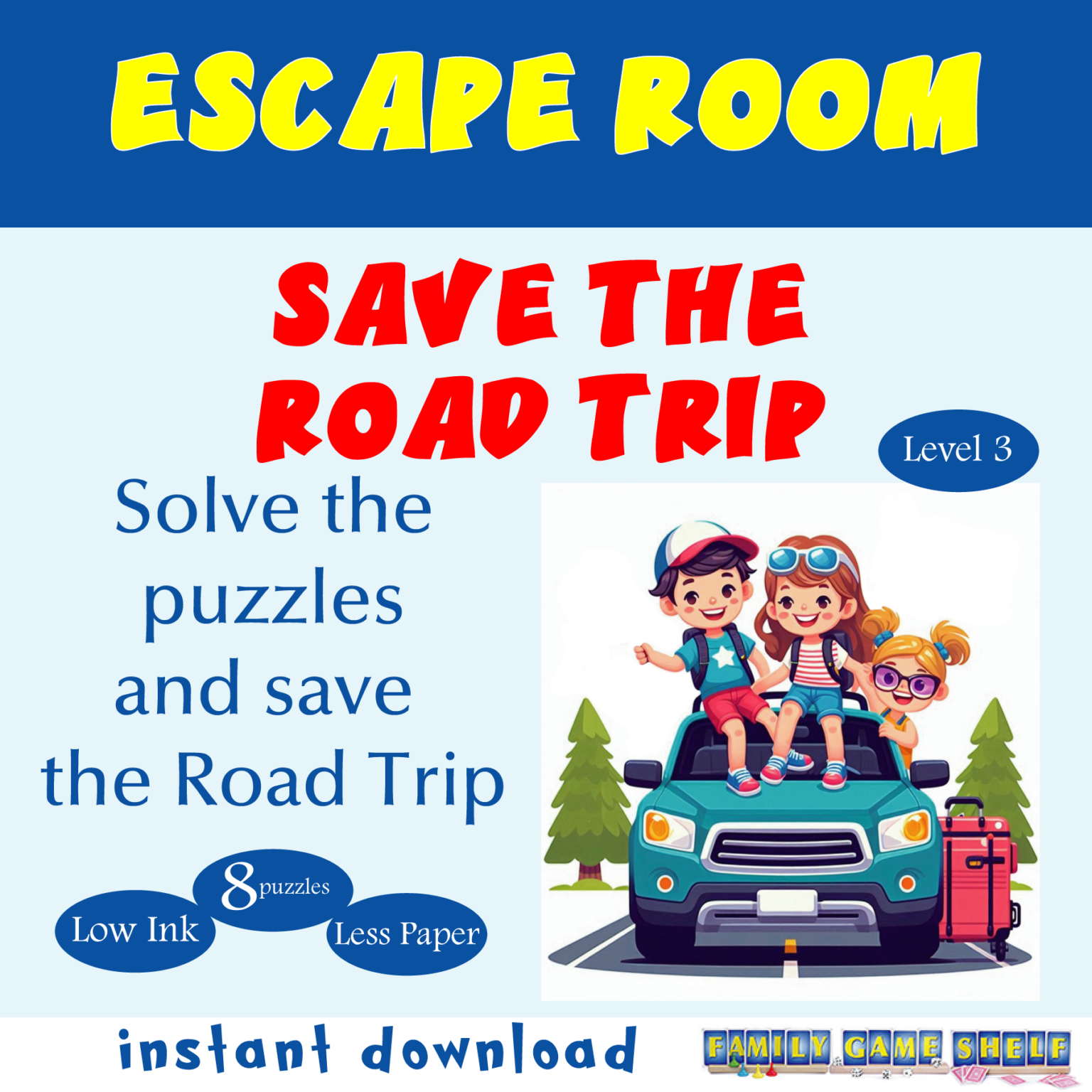 Save the Road Trip – Family Game Shelf Shop