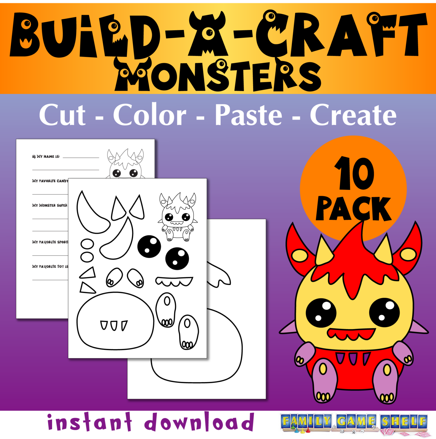 Build A Monster – Family Game Shelf Shop