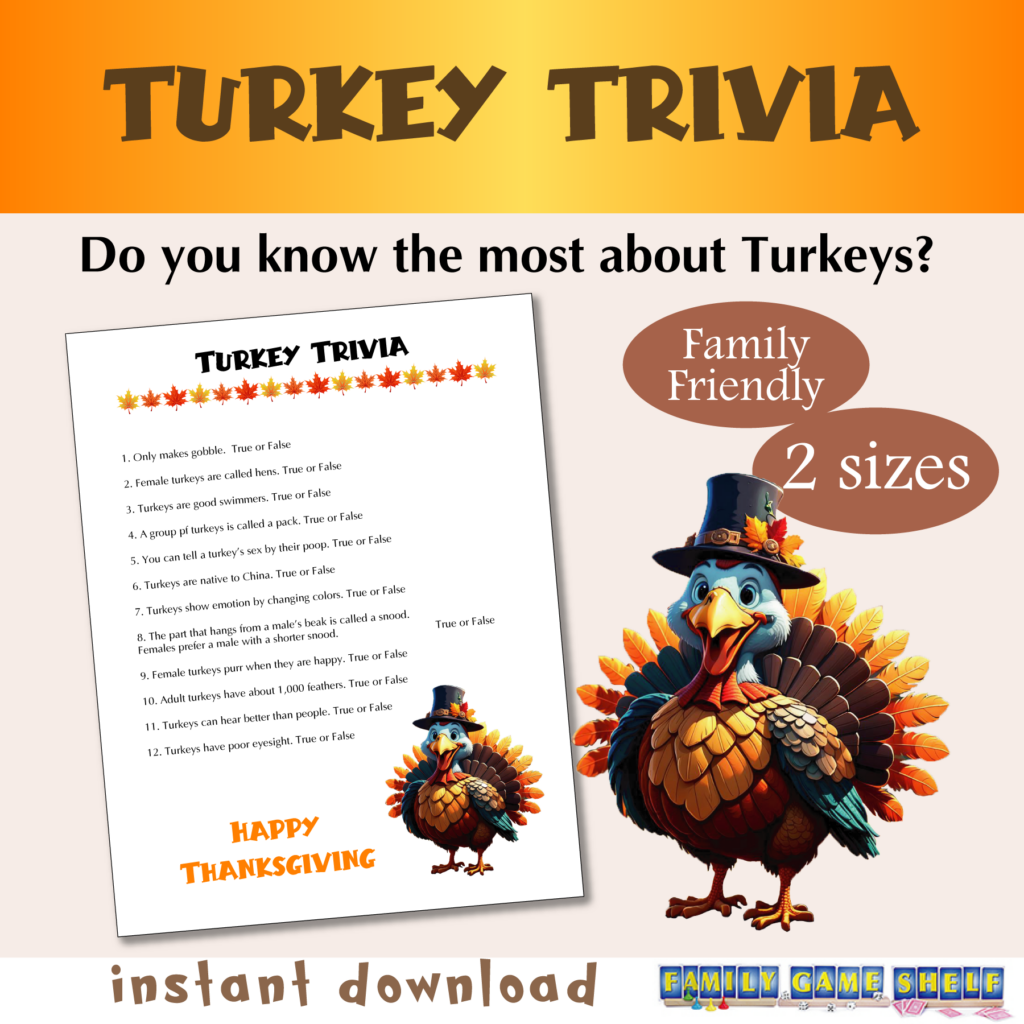 Turkey Trivia – Family Game Shelf Shop