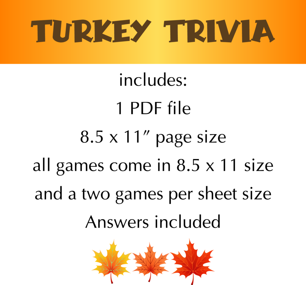 Turkey Trivia – Family Game Shelf Shop