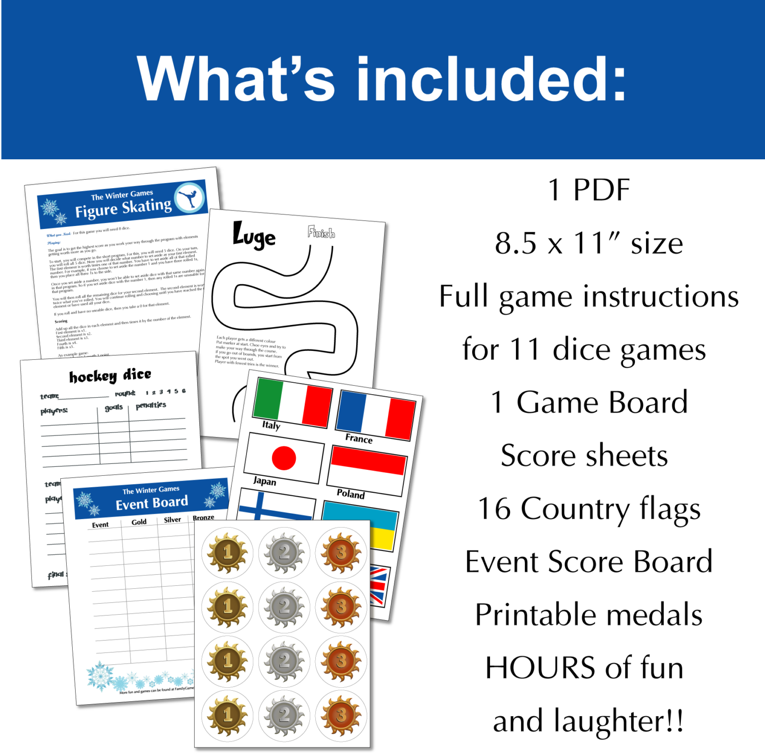 Winter Games Dice Games to Play at Home – Family Game Shelf Shop